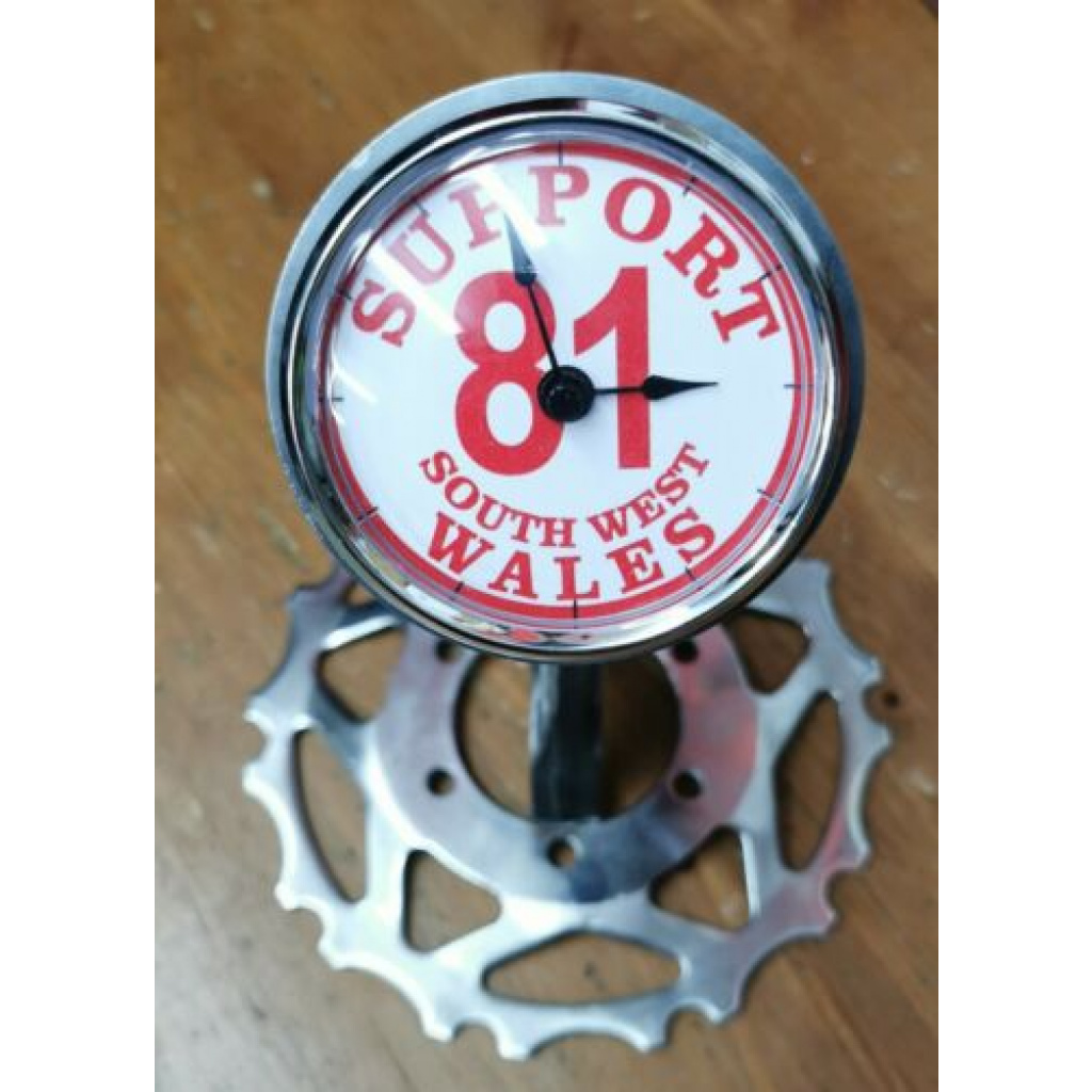 Support 81 real piston and sprocket clock - Hells Angels Wales - South West